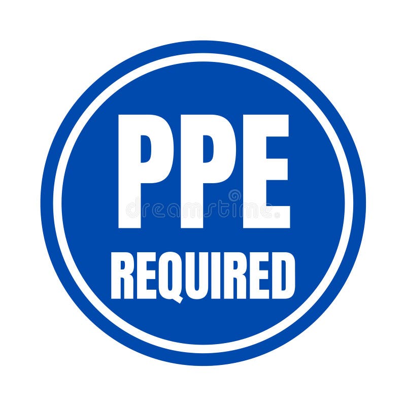 Notice PPE Required at All Times Symbol Icon Stock Illustration ...