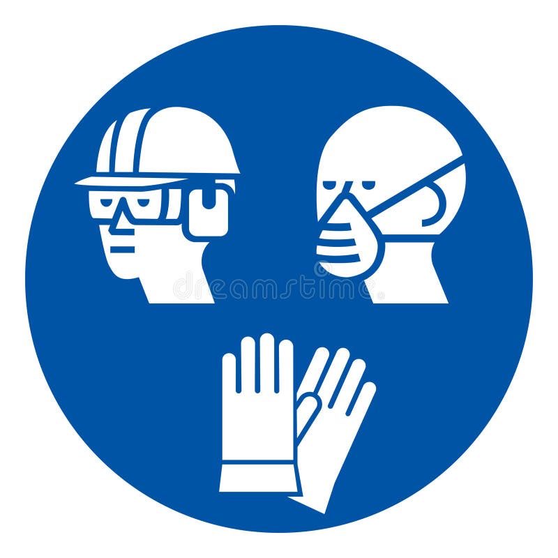 PPE Required Symbol Sign ,Vector Illustration, Isolate on White ...