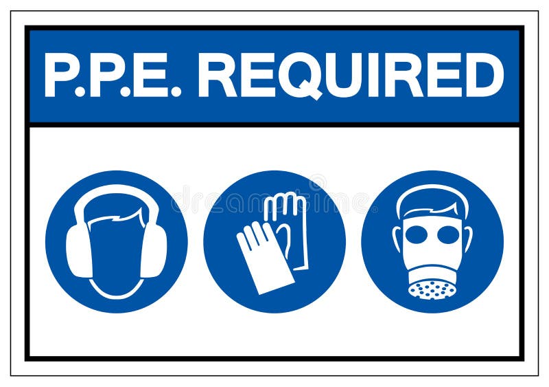 PPE. Required Symbol Sign ,Vector Illustration, Isolate on White ...