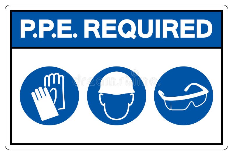 PPE. Required Symbol Sign ,Vector Illustration, Isolate on White ...