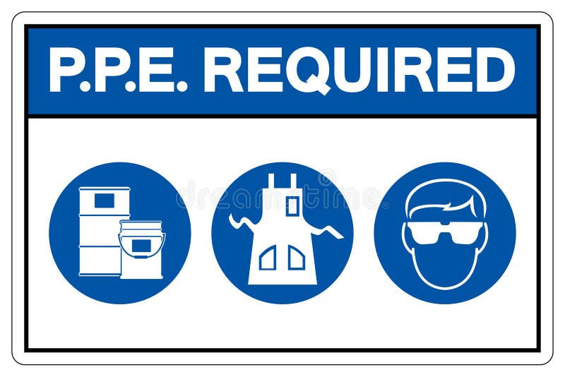 PPE Required Symbol Sign ,Vector Illustration, Isolate on White ...
