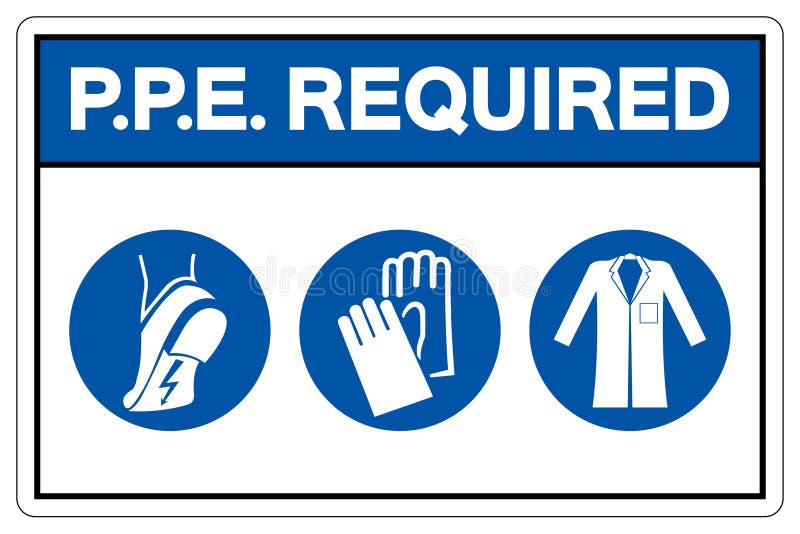 PPE Required Symbol Sign ,Vector Illustration, Isolate on White ...