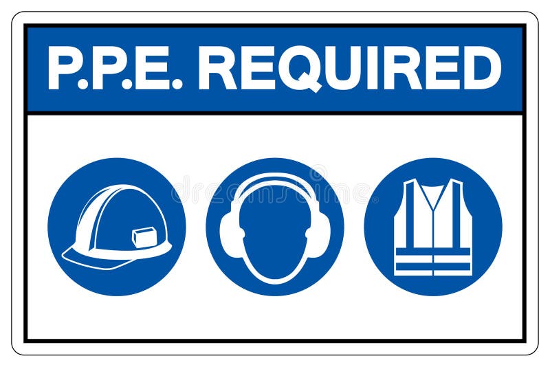 PPE. Required Symbol Sign ,Vector Illustration, Isolate on White ...