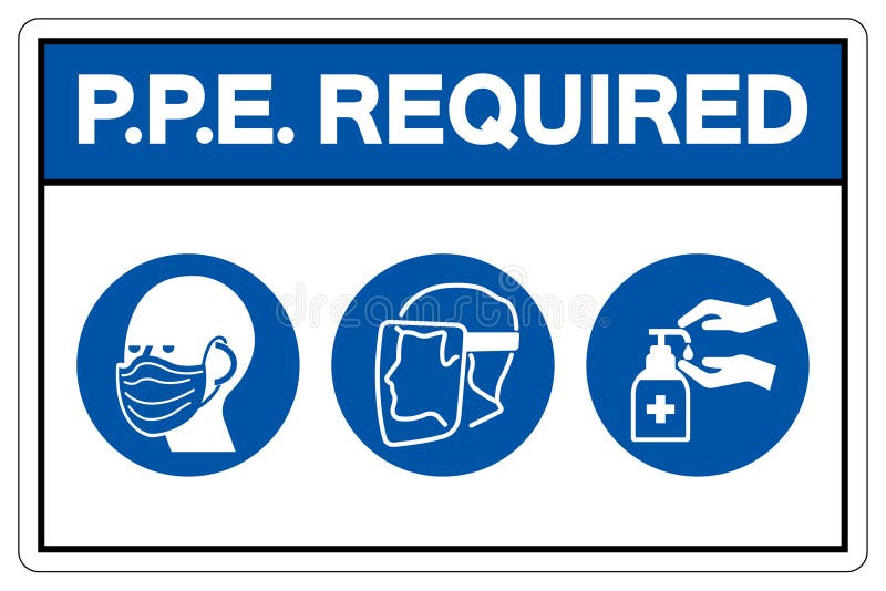 PPE. Required Symbol Sign ,Vector Illustration, Isolate on White ...