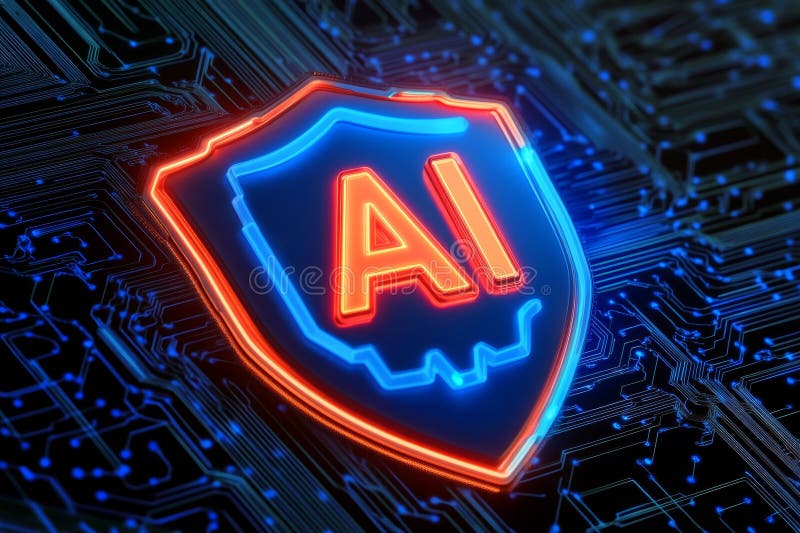 A 300 Ppi Image Represents AI Cybersecurity Protection, Which Includes ...
