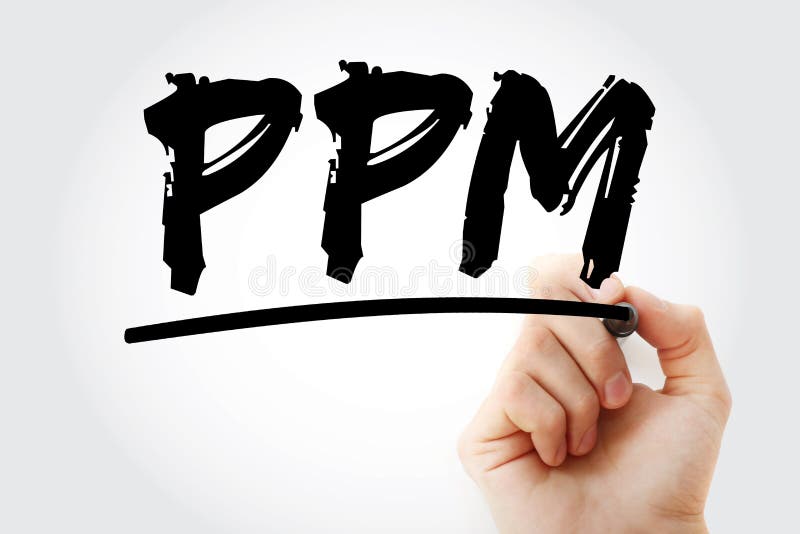 PPM - Parts Per Million Acronym with Marker, Concept Background Stock ...