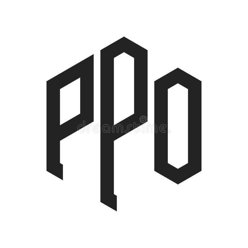 PPO Logo Design. Initial Letter PPO Monogram Logo Using Hexagon Shape ...
