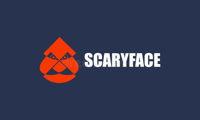 Scary Face Logo Design, Scary Logo Icon Stock Vector - Illustration of ...