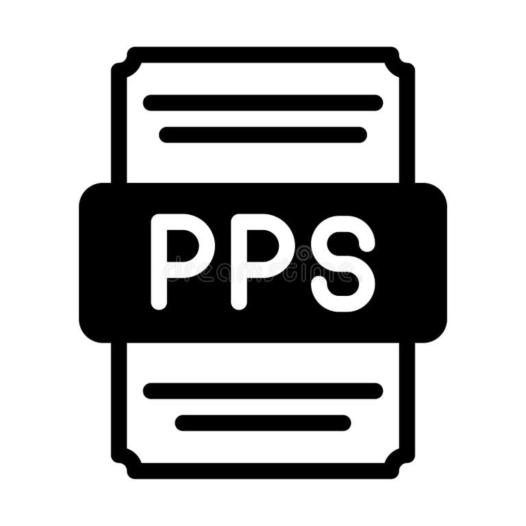 Pps Spreadsheet File Icon with Black Fill Design. Vector Illustration ...