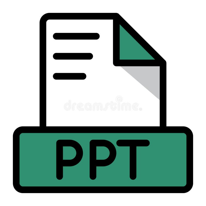 Ppt File Icon Colorful Style Design. Document Format Text File Icons ...