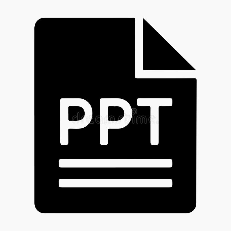 PPT File Icon Solid Black Document Icon Stock Vector - Illustration of ...