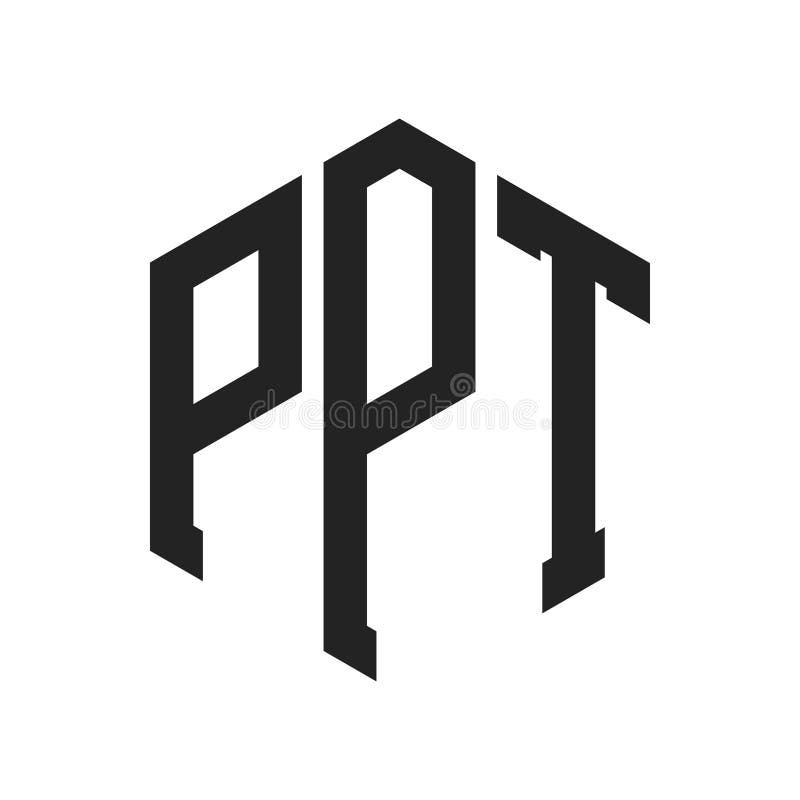 PPT Logo Design. Initial Letter PPT Monogram Logo Using Hexagon Shape ...