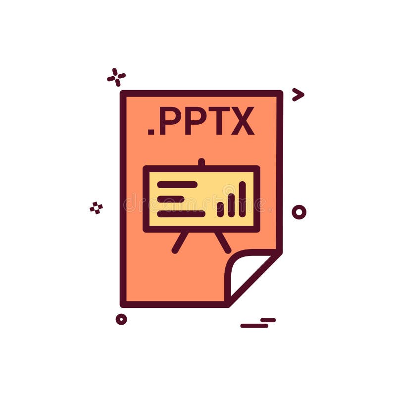 PPTX Application Download File Files Format Icon Vector Design Stock ...