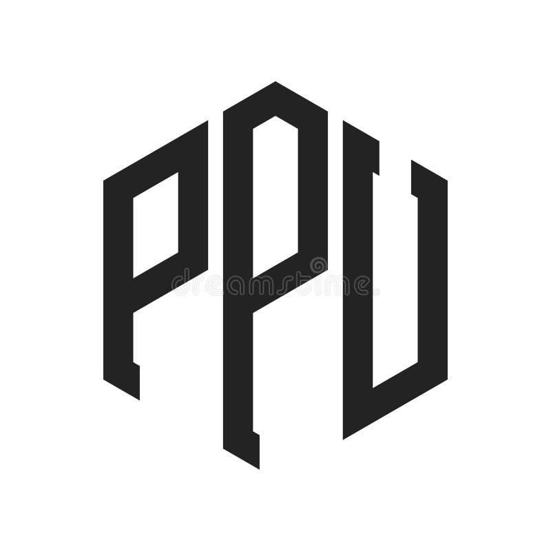 PPU Logo Design. Initial Letter PPU Monogram Logo Using Hexagon Shape ...