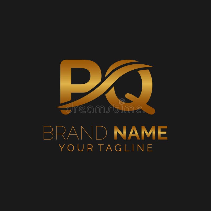 PQ logo design. stock vector. Illustration of banner - 364520291