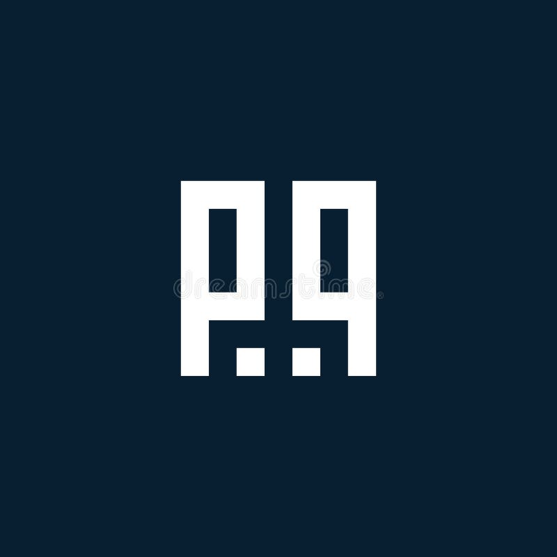 PQ Initial Monogram Logo with Geometric Style Stock Illustration ...
