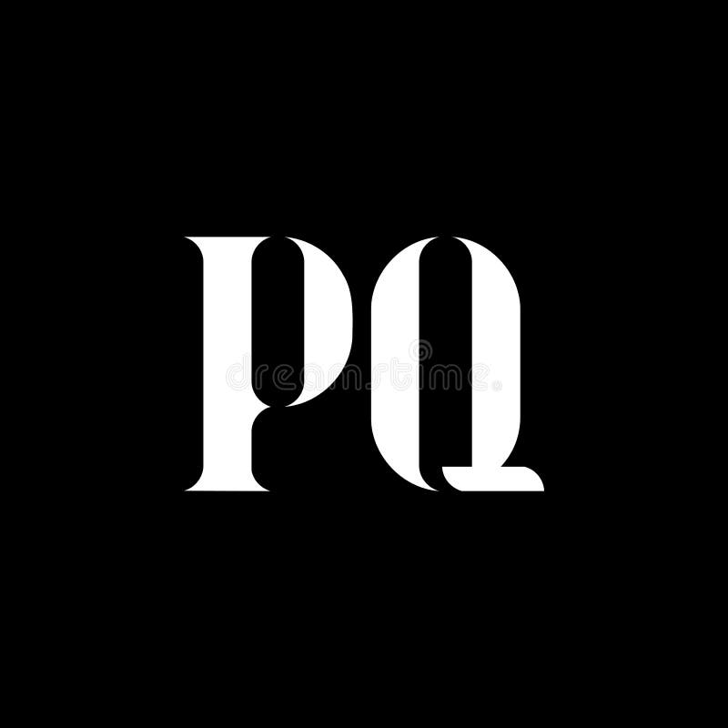 PQ P Q Letter Logo Design. Initial Letter PQ Uppercase Monogram Logo ...
