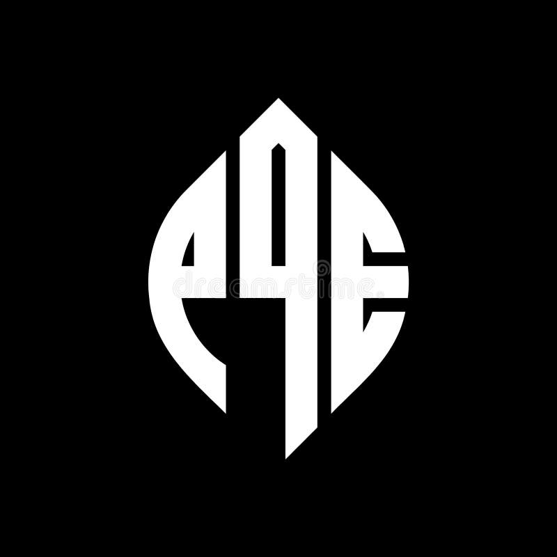 PQE Circle Letter Logo Design with Circle and Ellipse Shape. PQE ...