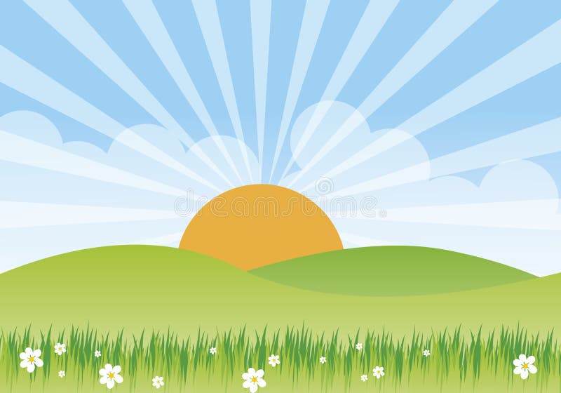 Pré fleuri illustration stock. Illustration du traces - 41784481