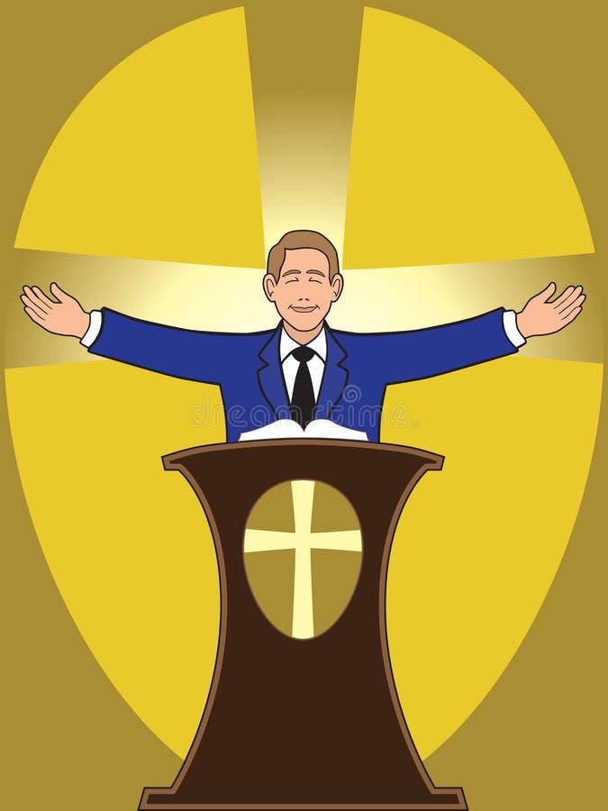 Prédicateur illustration de vecteur. Illustration du invocation - 46176711