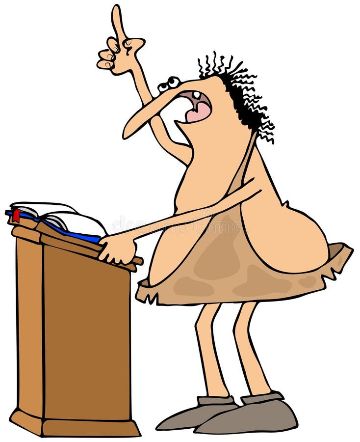 Prédicateur D'homme Des Cavernes Illustration Stock - Illustration du ...