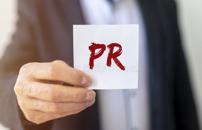 PR Acronym Word on Paper. Public Relations Concept Stock Photo - Image ...