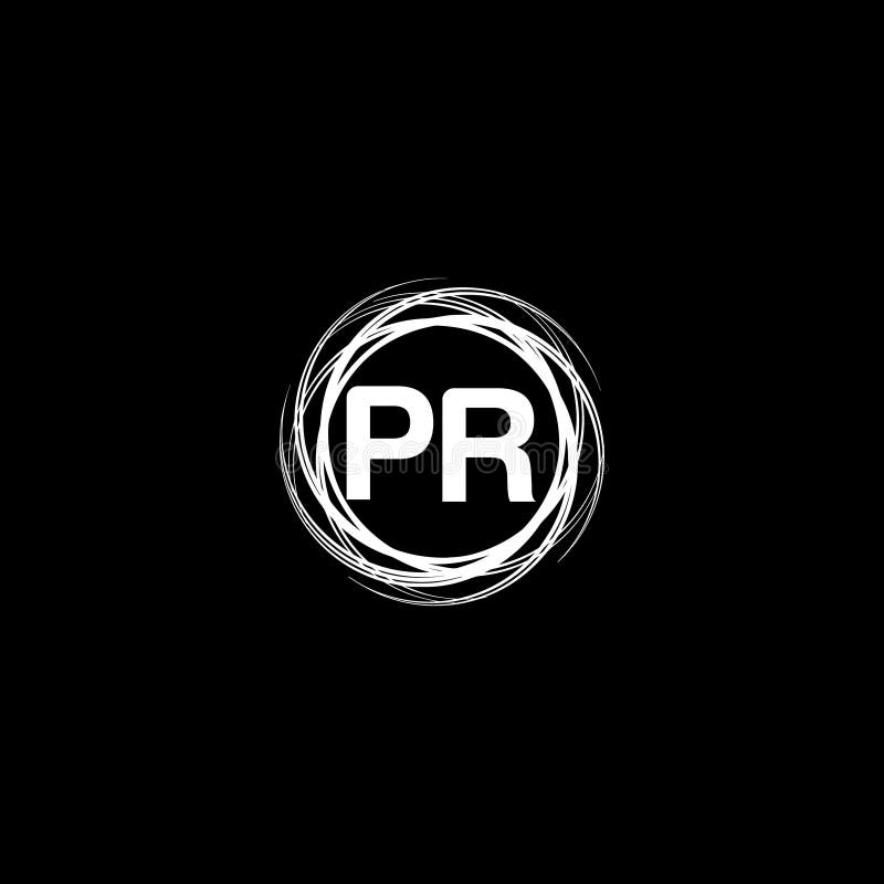 Pr Circle Unique Abstract Geometric Logo Design Stock Vector ...