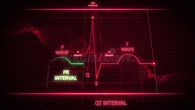 PR Intervals of Electrocardiogram Wave or ECG or EKG Stock Illustration ...