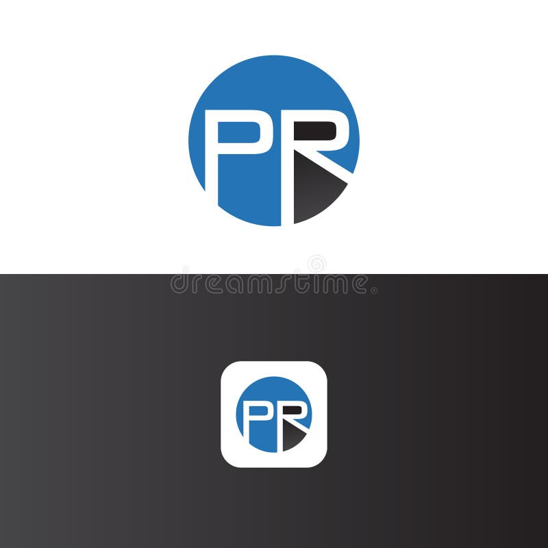 PR Letter Logo Design Template Vector Stock Vector - Illustration of ...