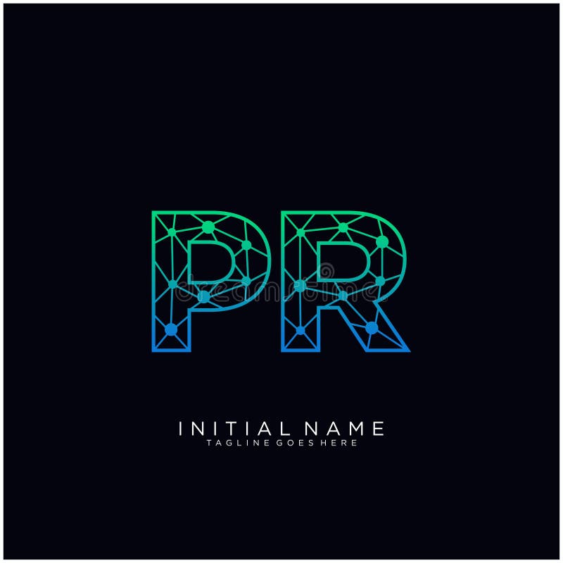 PR Letter Logo Icon Design Template Elements Stock Vector ...