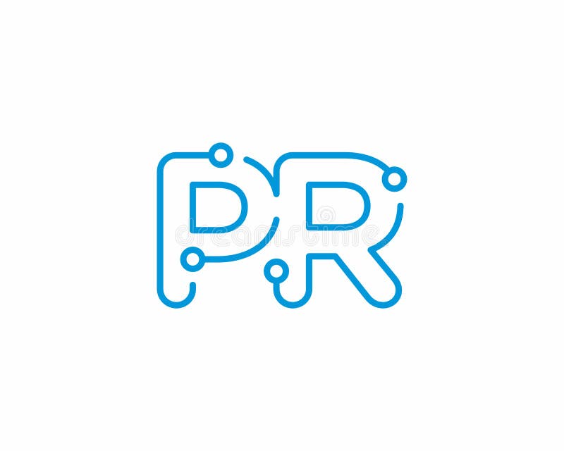 PR Letters, Electronic Circuit, Technology Logo Design Vector 001 Stock ...