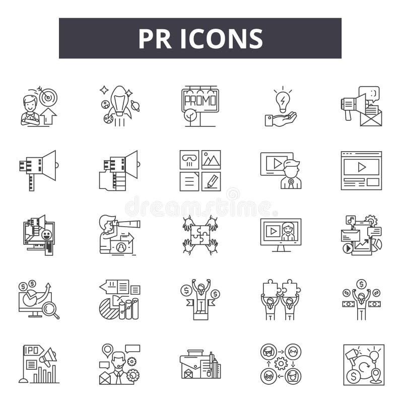 Pr Line Icons, Signs, Vector Set, Linear Concept, Outline Illustration ...