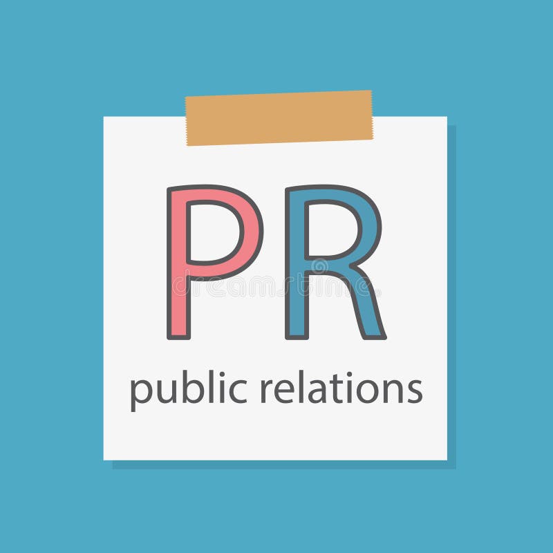 PR Public Relations Written in a Notebook Paper Stock Vector ...