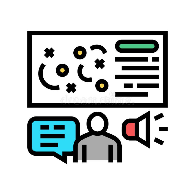 Pr Strategy Color Icon Vector Illustration Stock Vector - Illustration ...