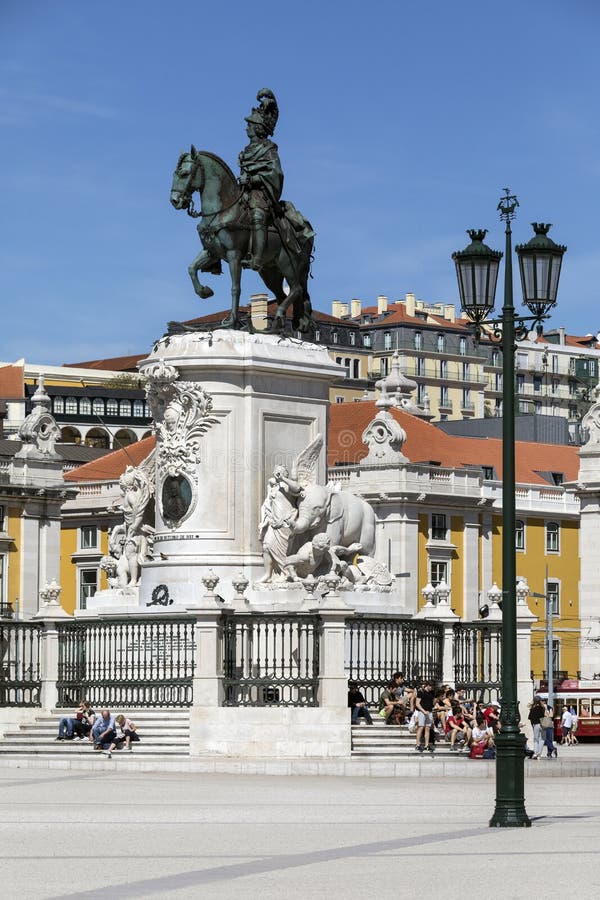 Praca Do Comercio - Lisbon - Portugal. Editorial Stock Image - Image of ...