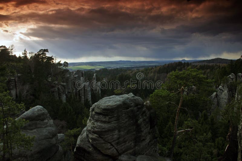 Prachov Rocks stock photo. Image of sandstone, europe - 1499110