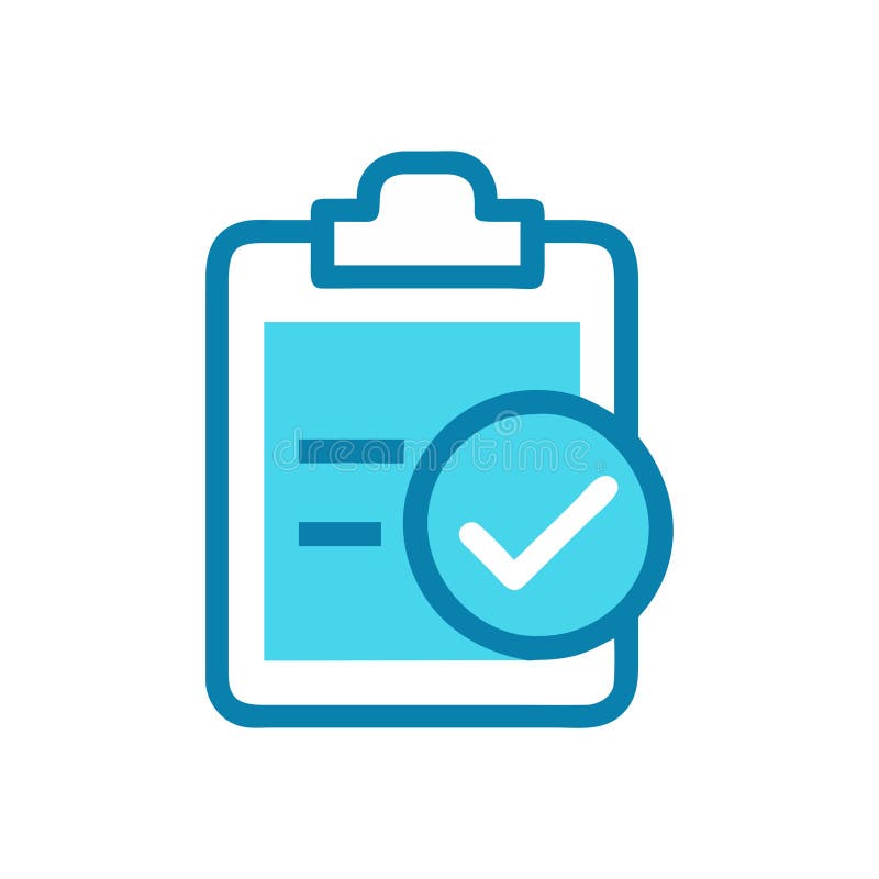 Practical Clipboard Checkmark Graphic Stock Vector - Illustration of ...