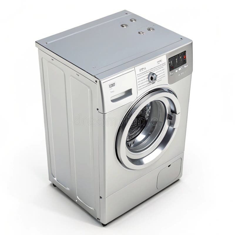 Isometric Laundry Machine Isolated on White Background Stock ...