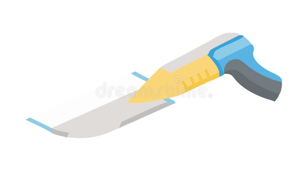Blade Tool Craft Knife Icon Flat Design Utility. Vector Design ...