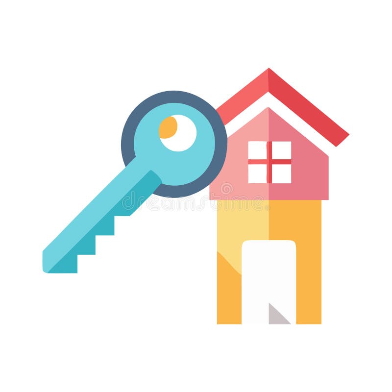 Practical House Key Design for Homeowners Stock Illustration ...