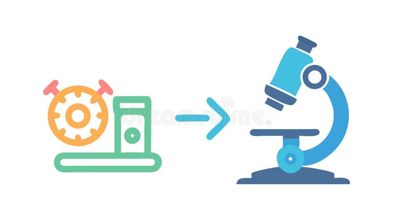 Laboratory Work and Scientific Discovery with Microscope, Vector Design Generative AI Stock ...