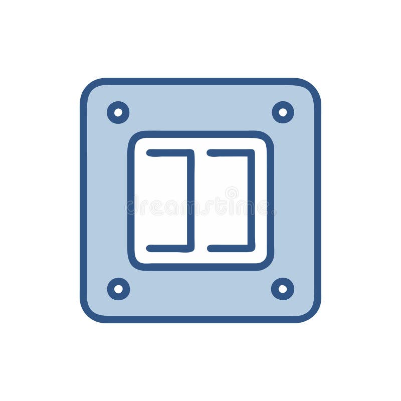Practical Light Switch Panel Icon for Home Stock Illustration ...