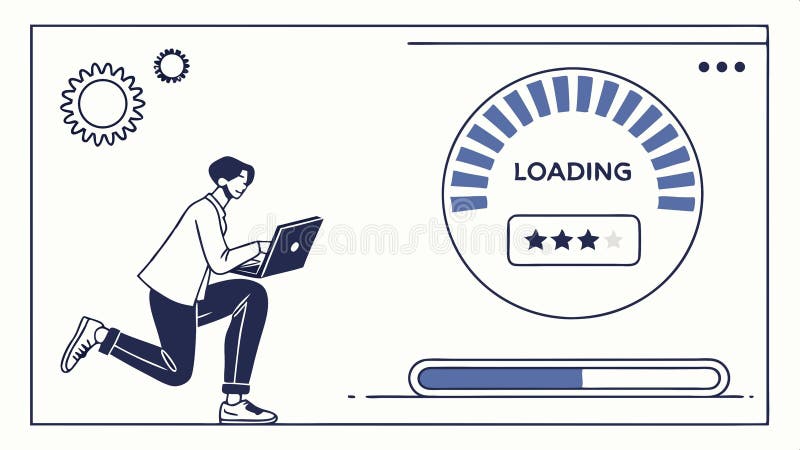 Loading Bar Animation Vector, UI Element for Progress and User Experience Design Generative AI ...