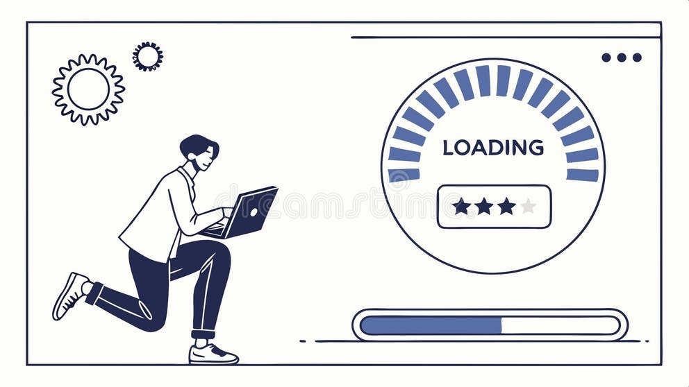 Loading Bar Animation Vector, UI Element for Progress and User Experience Design Generative AI ...