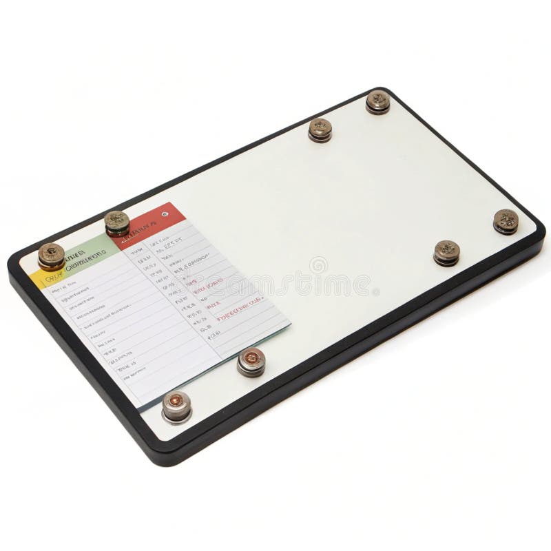 Magnetic Memo Pad Isolated on White Background Stock Illustration ...