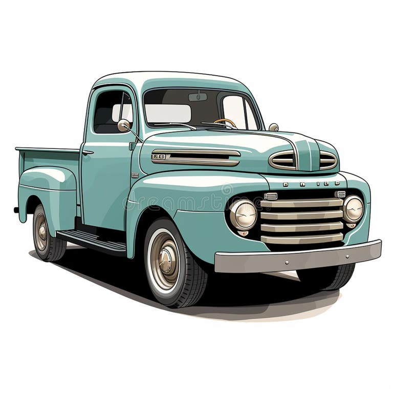 Practical Pickup Truck in Easy To Operate and Maintain Stock Illustration - Illustration of ...