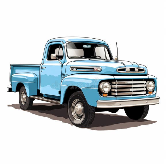 Practical Pickup Truck Illustration Stock Illustration - Illustration of retro, isolated: 295296993