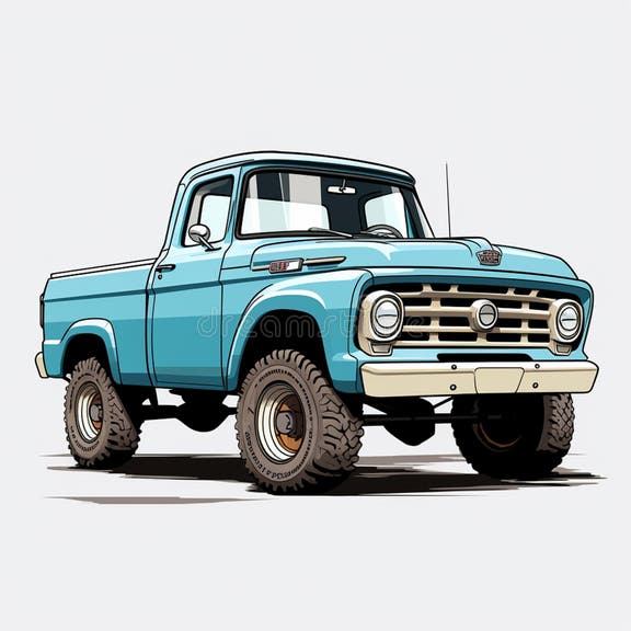 Practical Pickup Truck Illustration Stock Illustration - Illustration of truckworld, ford: 296927958