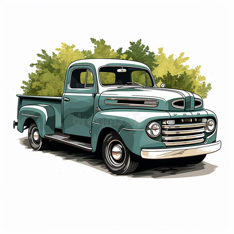 Practical Pickup Truck Illustration Stock Illustration - Illustration of tire, windows: 296946930