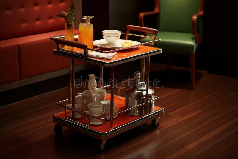 Practical Room Service Trolley. Generate Ai Stock Illustration ...